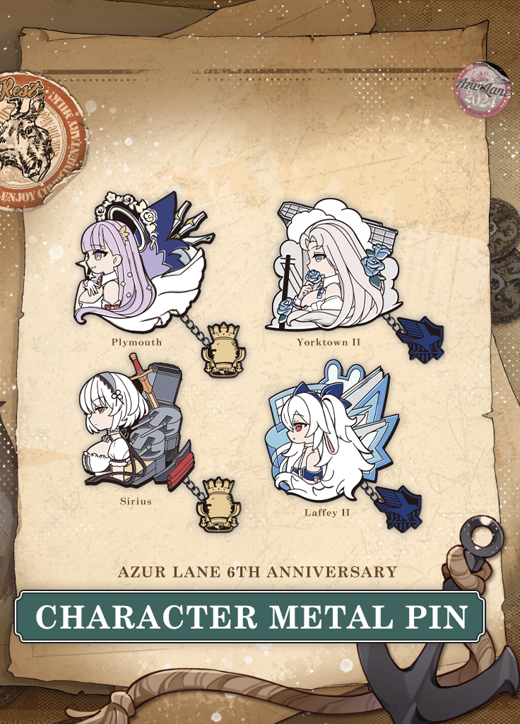 Azur Lane | Character Metal Pin | 6th Anniv – Yostar Official Store